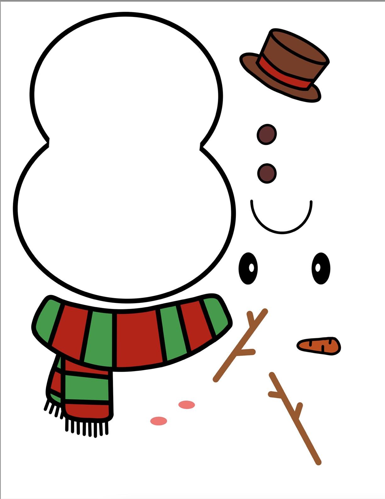 Snowman Kit-snowman Printable-kids Christmas Craft-paper Snowman - Etsy