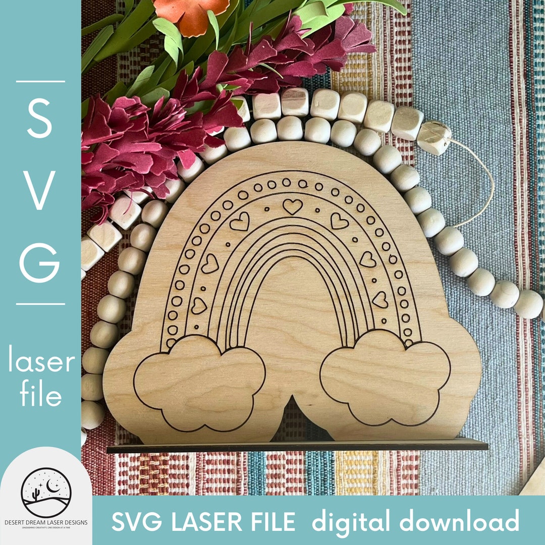 SVG Rainbow Coin Bank Engraving | Laser Cutting File | Multi-layer ...