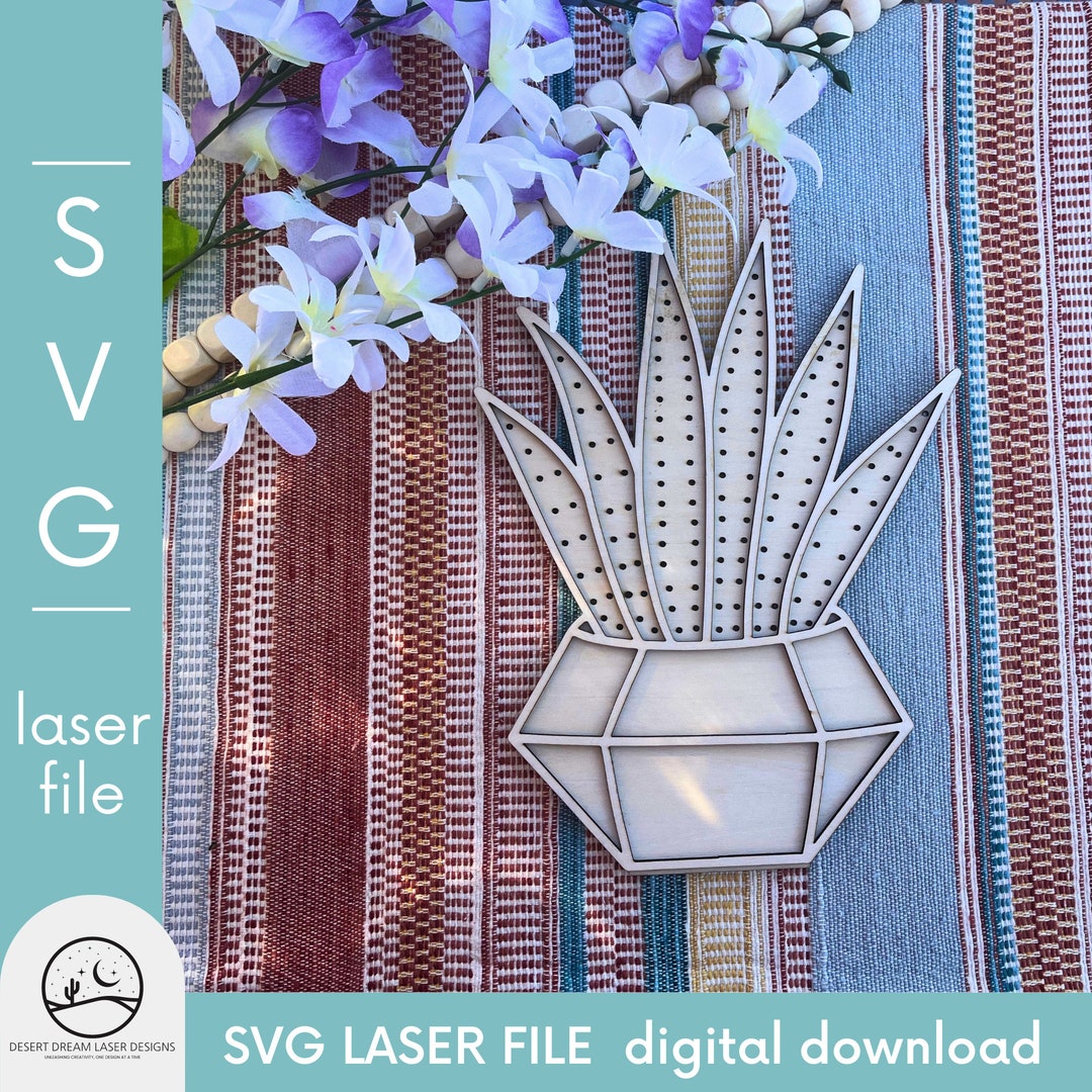 Aloe Vera Earring Holder SVG File | Laser Cut Jewelry Display - Etsy