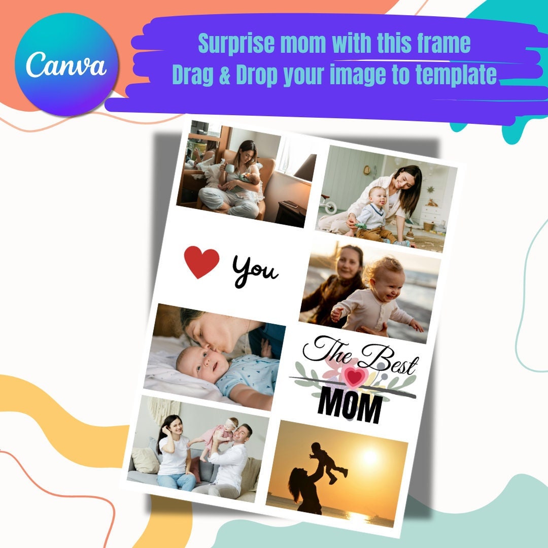 Editable Canva Photo Collage Template to Celebrate Mom - Etsy