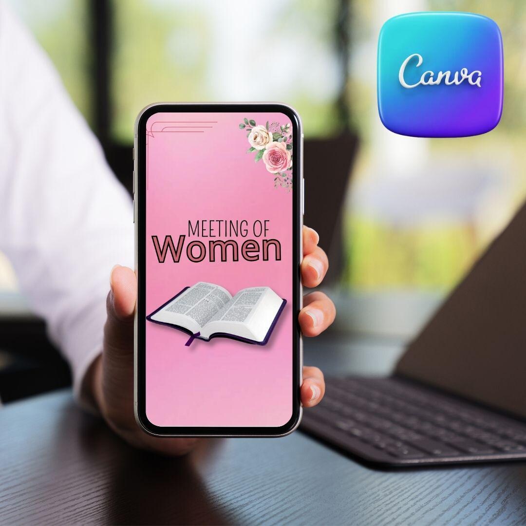 Meeting of Women Invitation Video: Editable Canva Template (digital ...