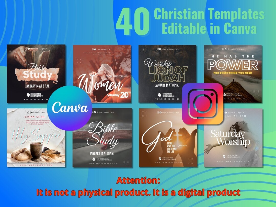40 Christian Instagram Templates / Bible Verse Templates, God Templates ...