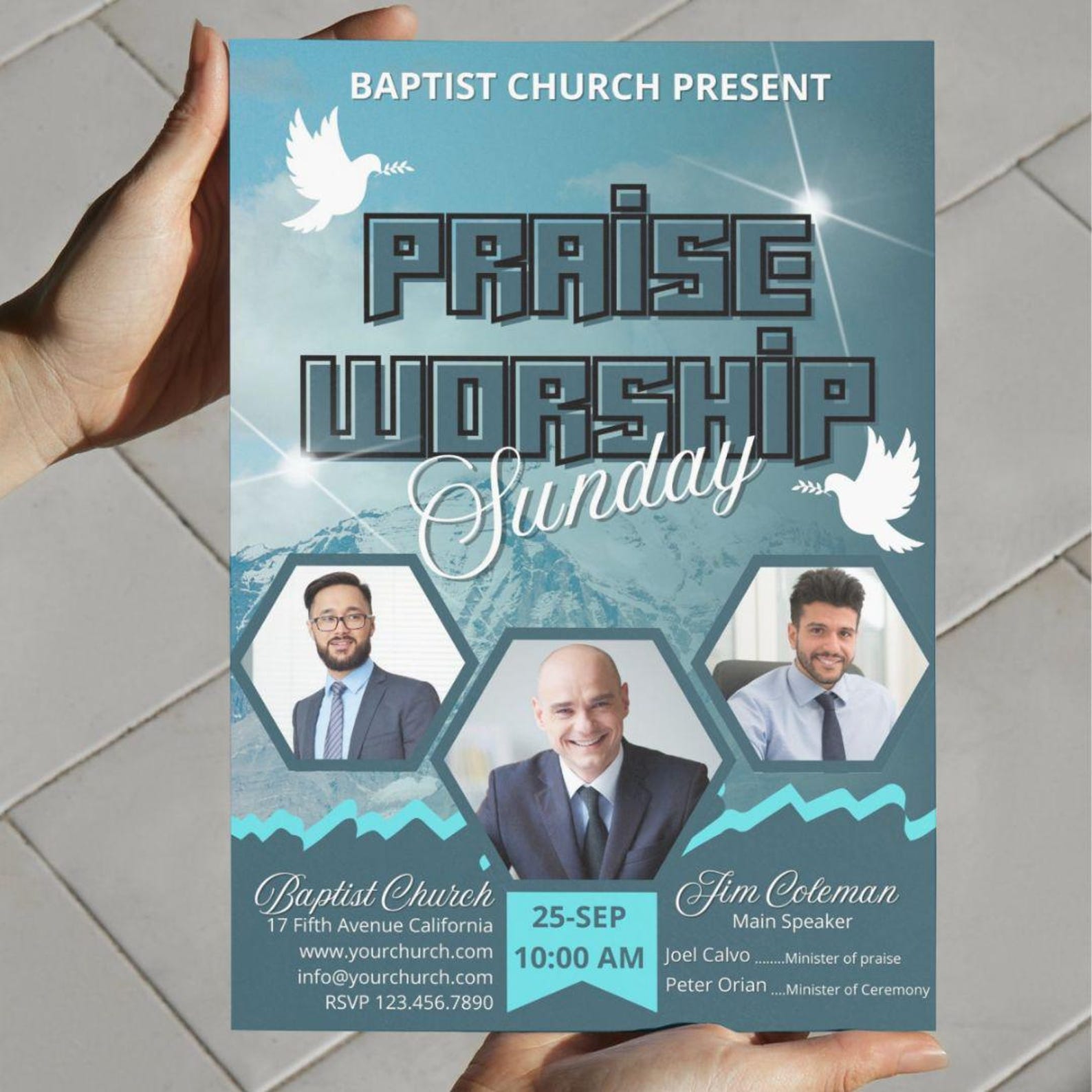 Flyer for Praise Worship at CANVA | Editable and Printable Template ...