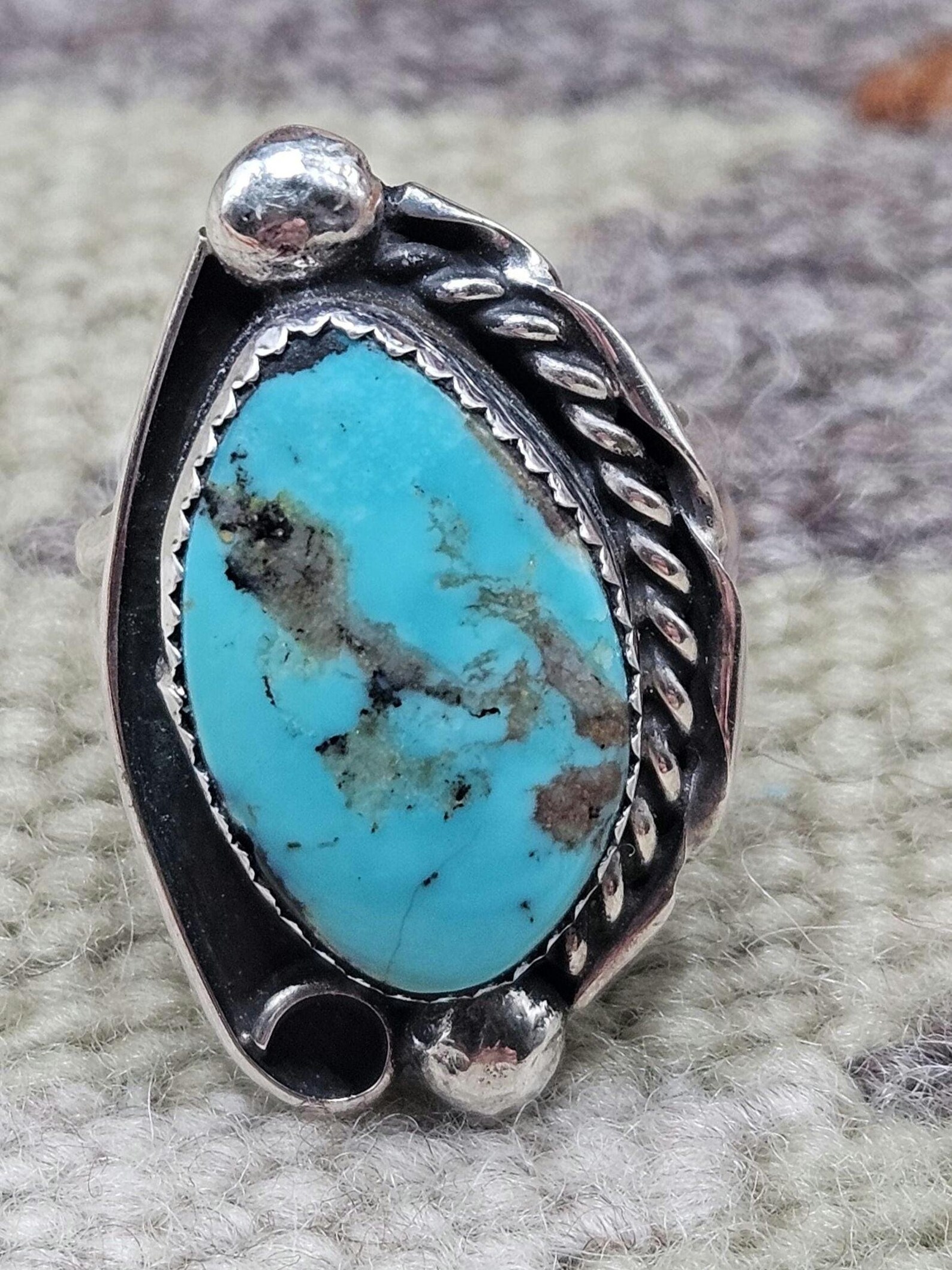 Sterling and Kingman Turquoise Vintage Native American Indian Navajo ...