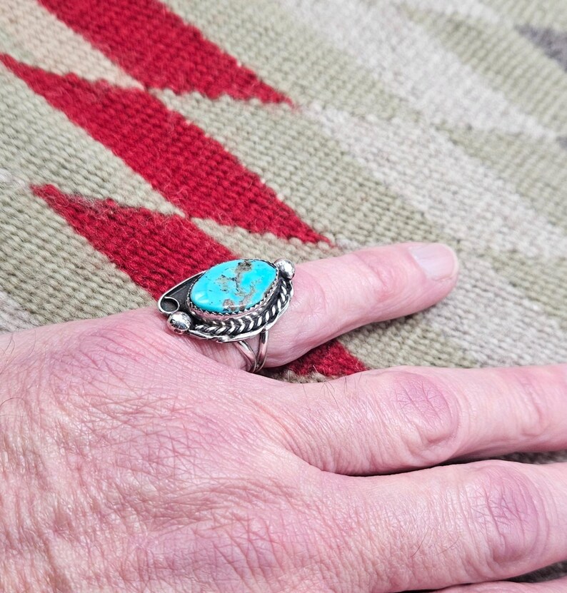 Sterling and Kingman Turquoise Vintage Native American Indian Navajo ...