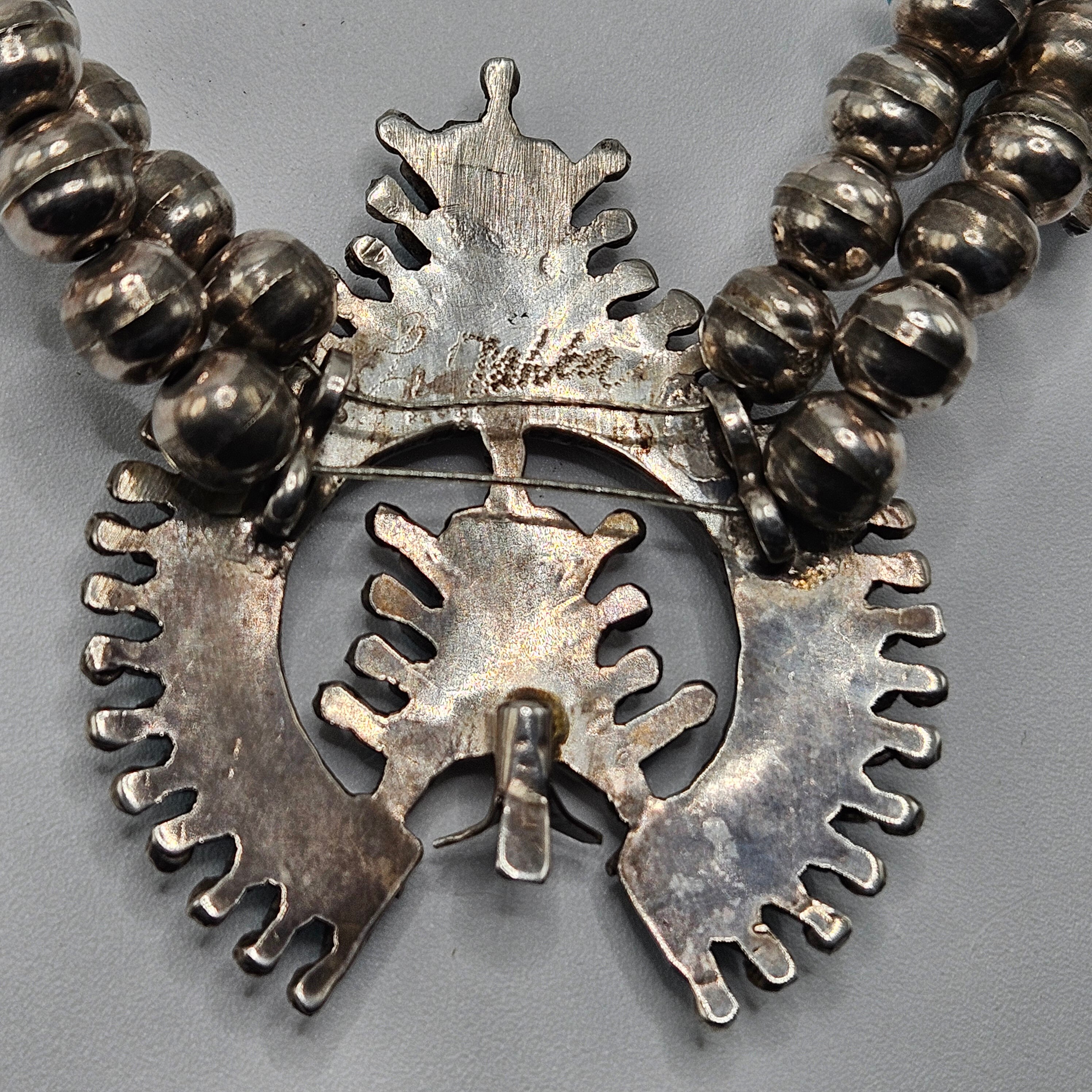 Squash Blossom Necklace Signed Vintage Zuni Sterling Silver : Sleeping ...