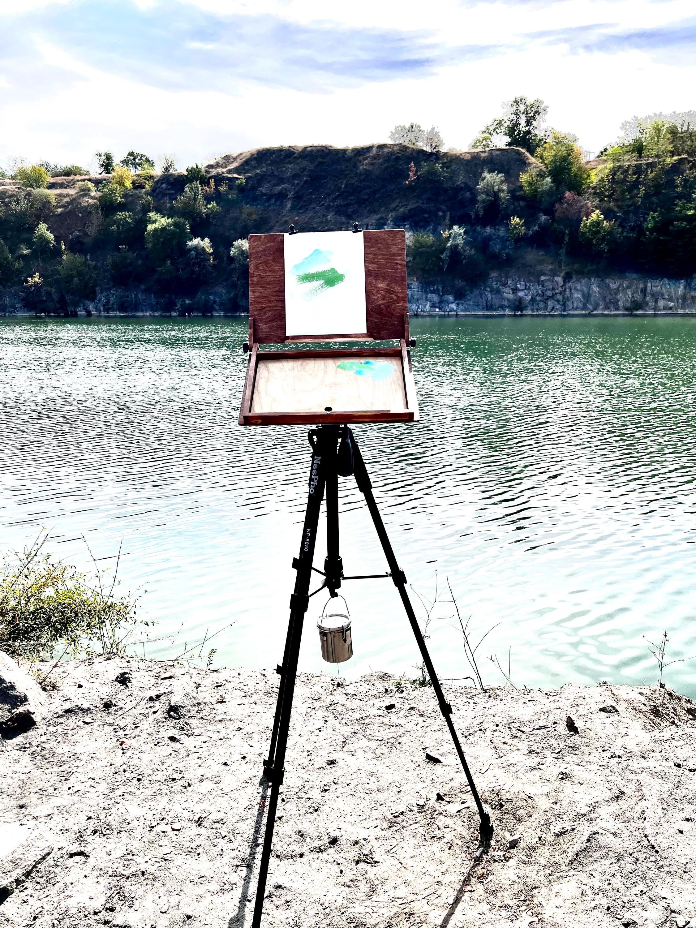 Lightweight Pochade Box Plein Air, Painter Travel Box Easel for Oil ...