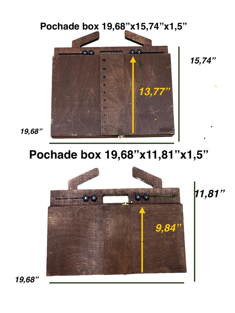 Lightweight Wooden Pochade Box, Portable Plein Air Paintings Set With ...