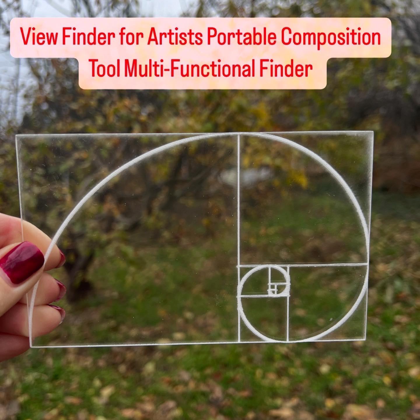 Golden Ratio Viewfinder: Plexiglass Fibonacci Artist Tool. - Etsy