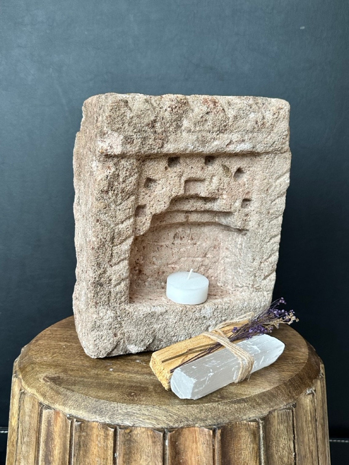 Spiritual Heritage: Authentic Indian Sandstone Shrine - Etsy