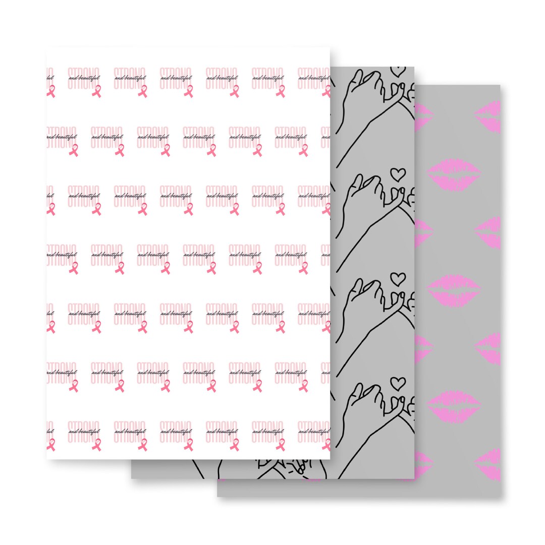 Breast Cancer Wrapping Paper Sheets - Etsy