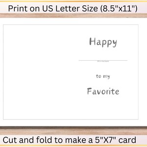 Printable Fill-in-the-blank Card, Instant Download, Digital Greeting ...
