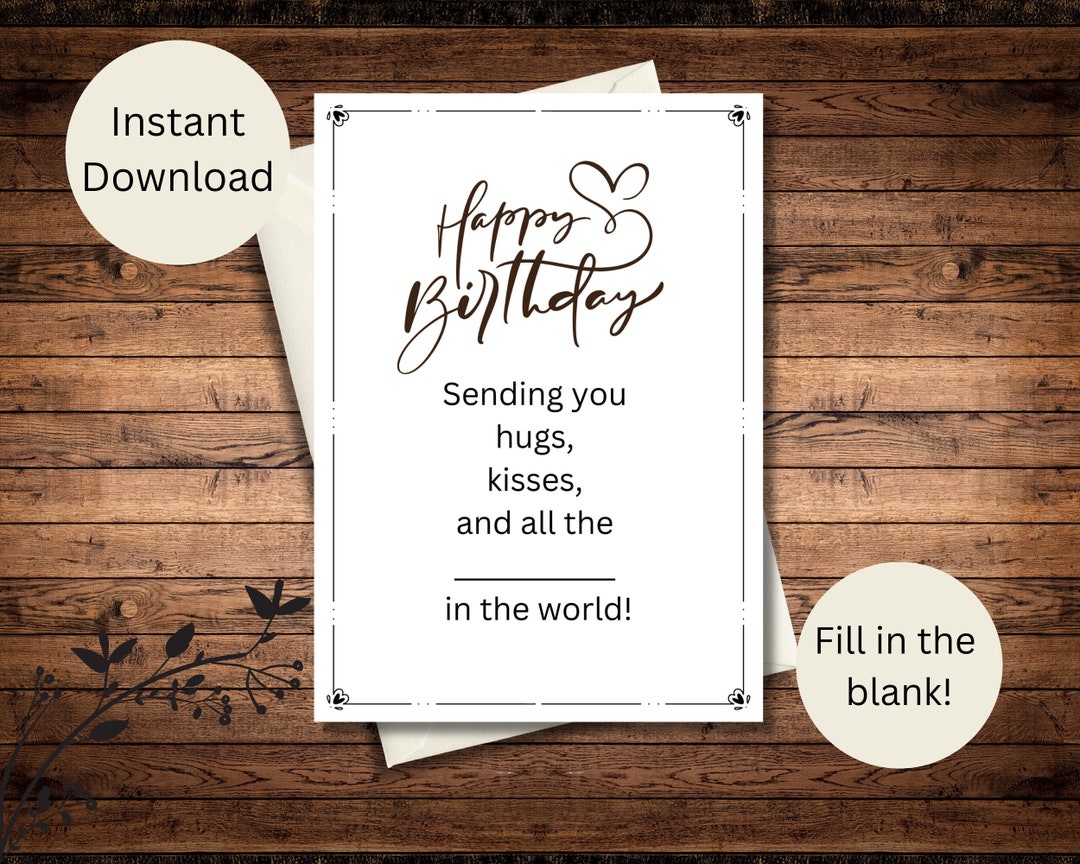 Printable Fill-in-the-blank Birthday Card (digital Download) - Etsy