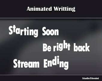 Animated Stream Screen Text - "starting Soon" - "be Right Back ...