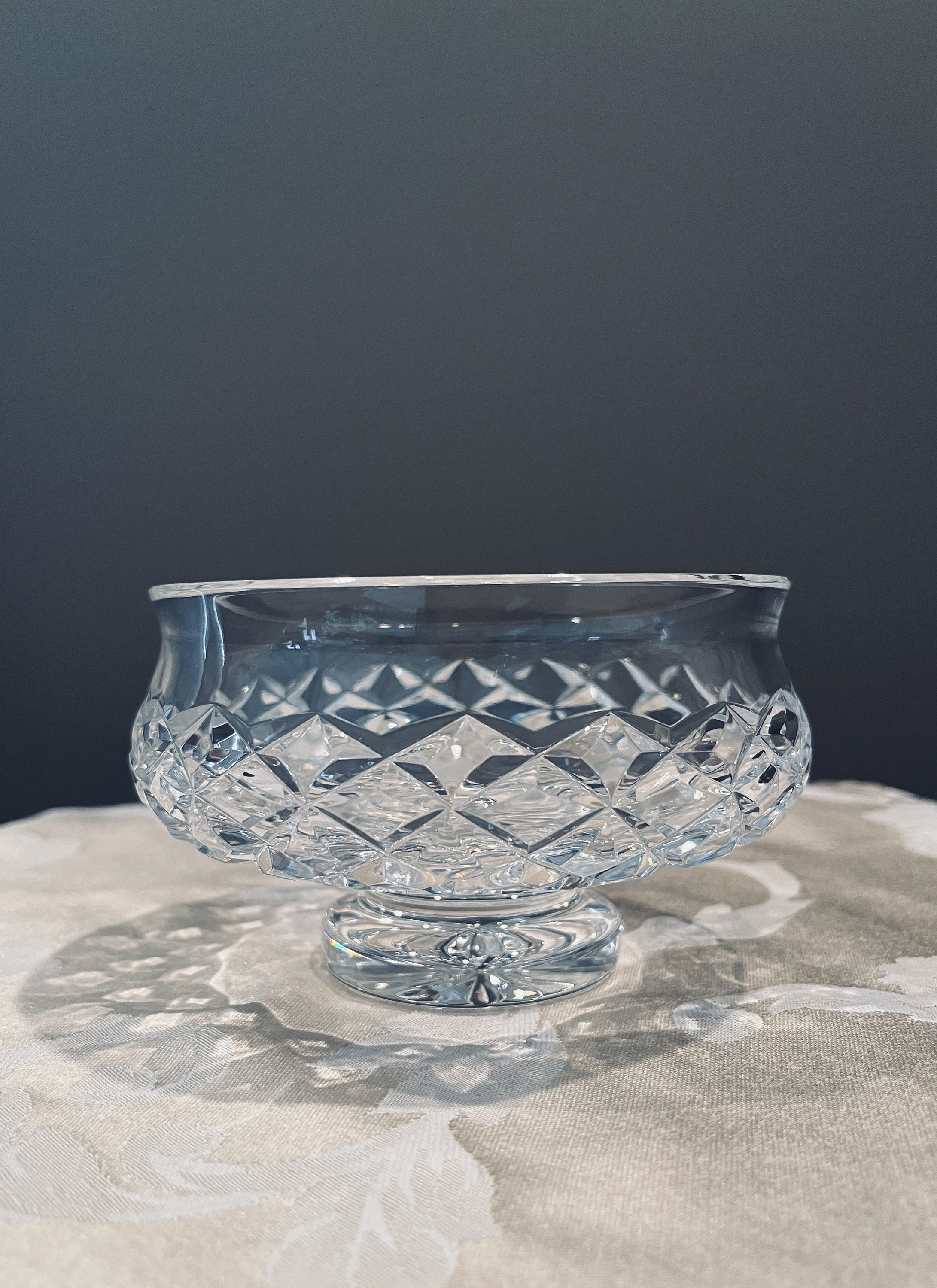 Vintage Waterford 5 Footed Bowl Comeragh Pattern Diamond Cut Classic ...