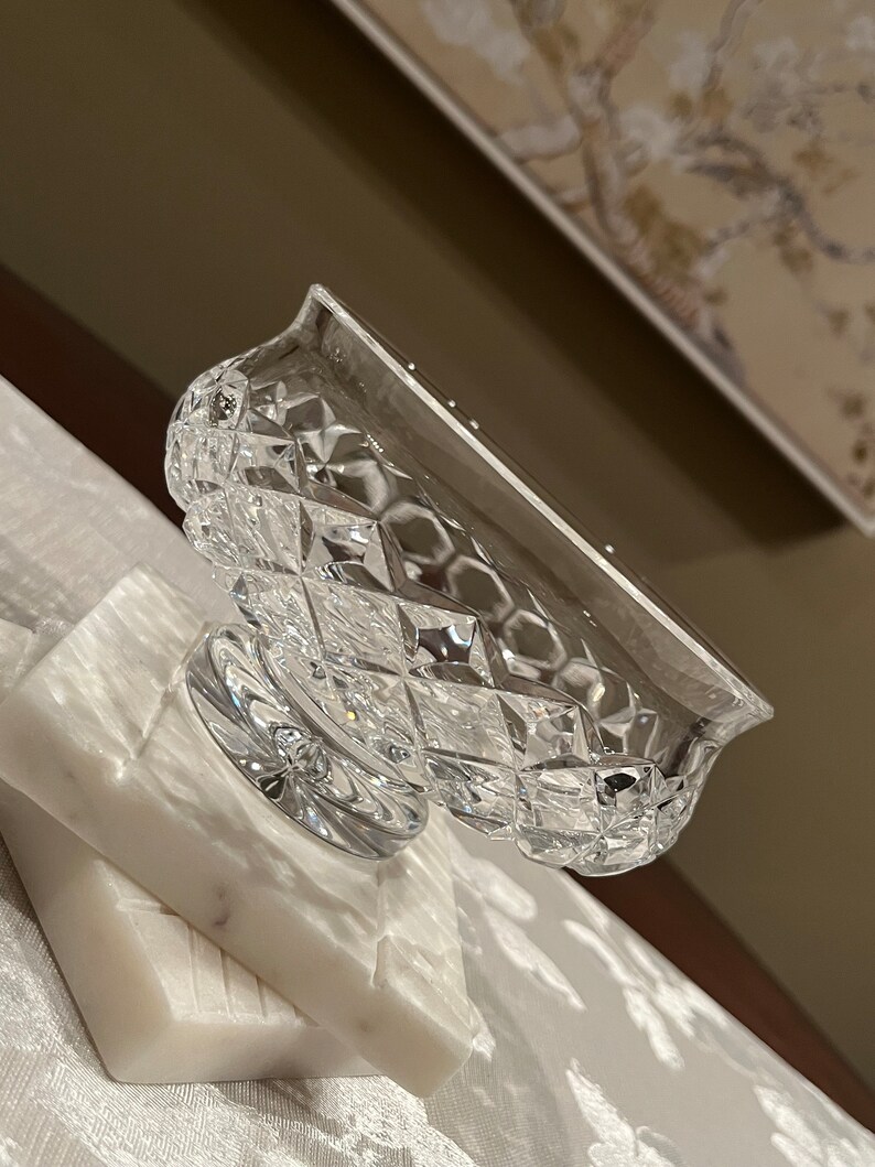 Vintage Waterford 5 Footed Bowl Comeragh Pattern Diamond Cut Classic ...