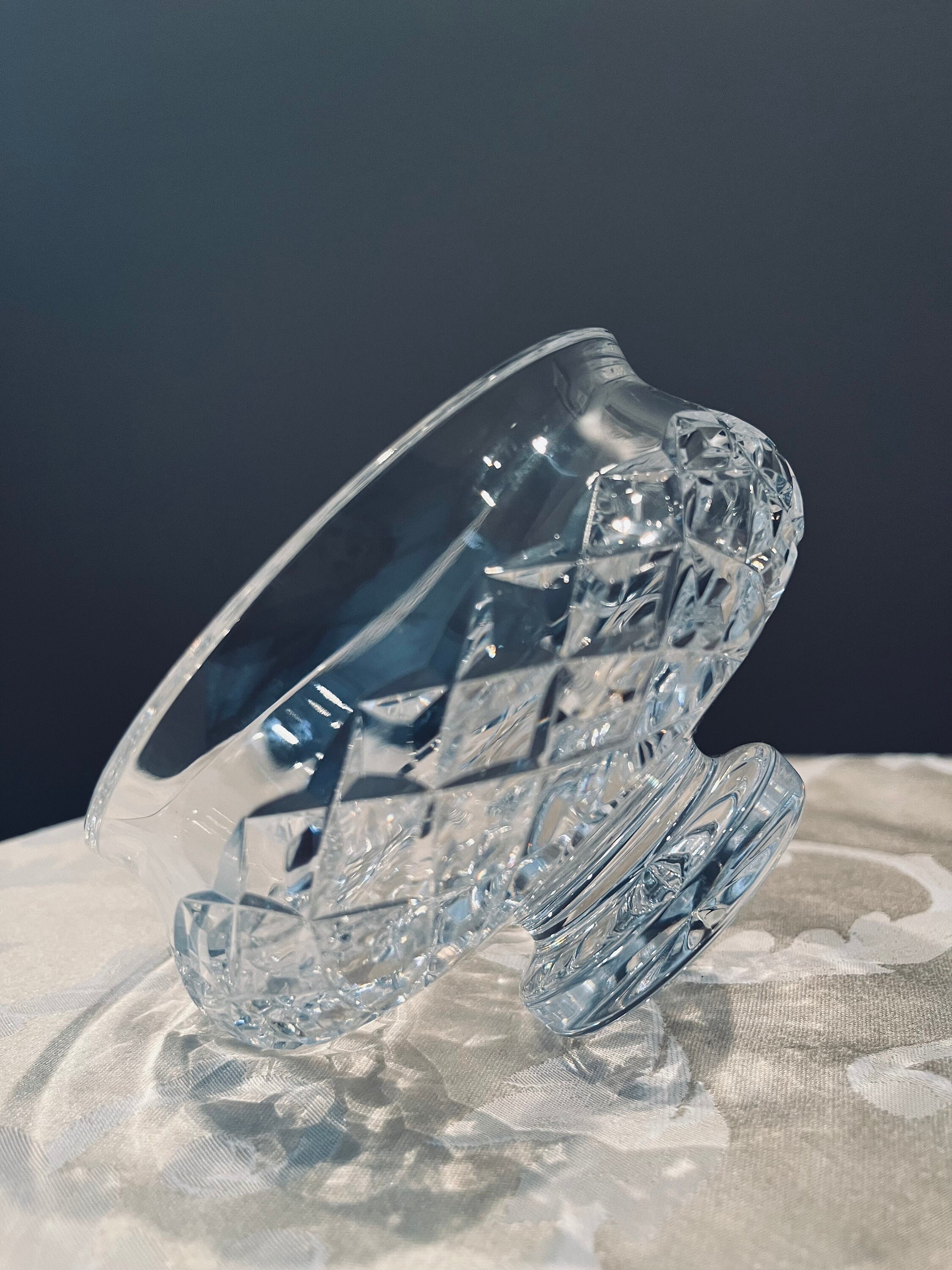 Vintage Waterford 5 Footed Bowl Comeragh Pattern Diamond Cut Classic ...