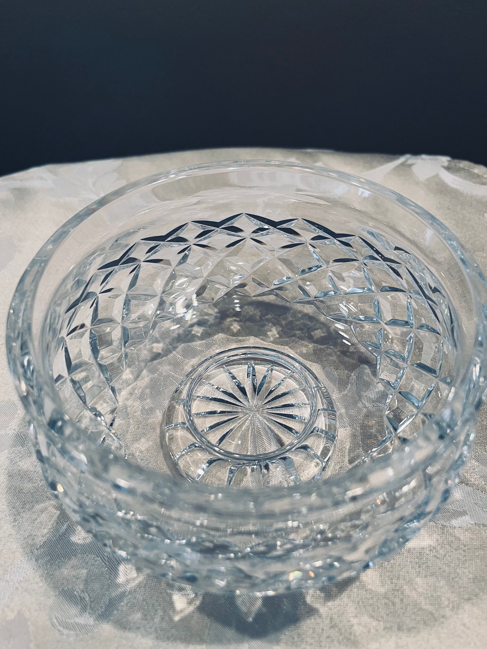 Vintage Waterford 5 Footed Bowl Comeragh Pattern Diamond Cut Classic ...