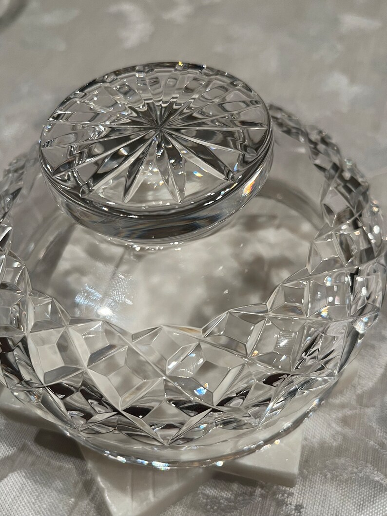 Vintage Waterford 5 Footed Bowl Comeragh Pattern Diamond Cut Classic ...