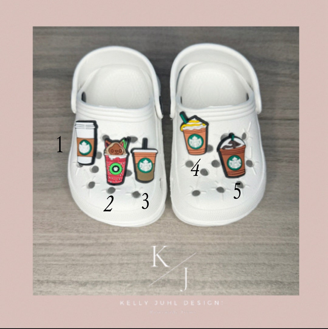 Coffee Croc Charm/ Jibbitz/ Clog: Starbies, Starbucks, Frappachino ...