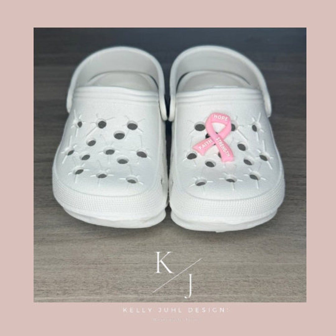 Croc Charm/ Jibbitz/ Clog: Breast Cancer Ribbon, Pink Ribbon - Etsy