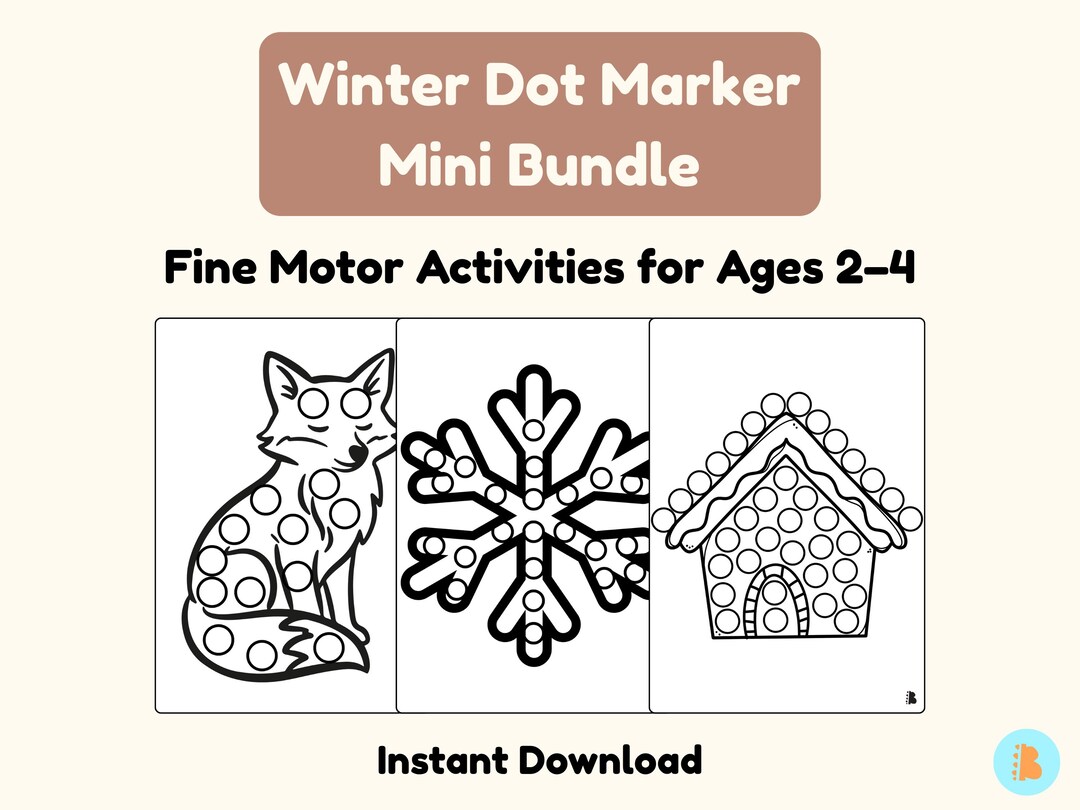 Winter Dot Marker Fine Motor Worksheets for Preschool - Etsy