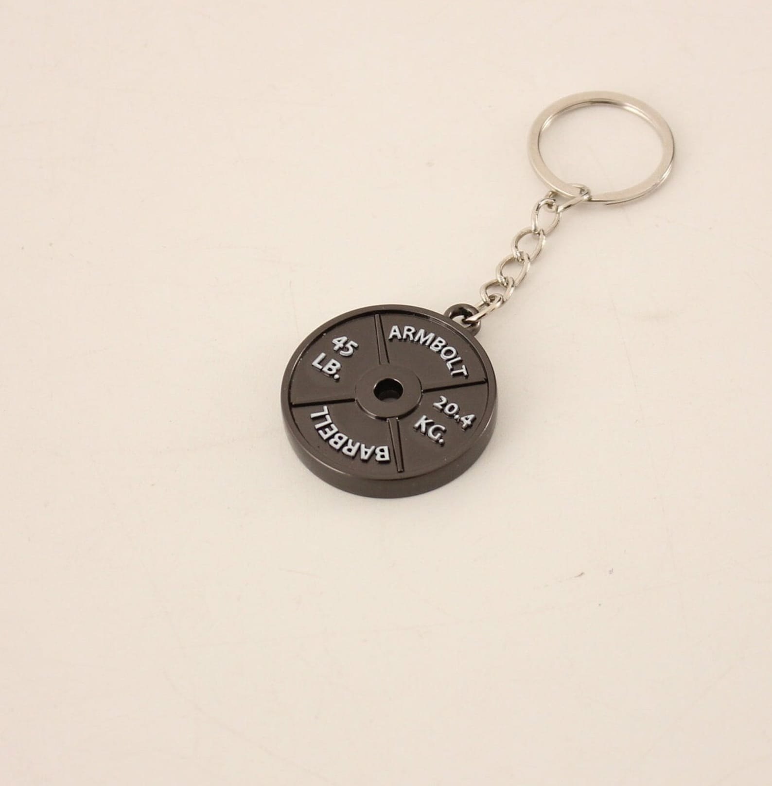 METAL Barbell Plate Keychain for Weightlifting, Gym, and Fitness Lovers ...