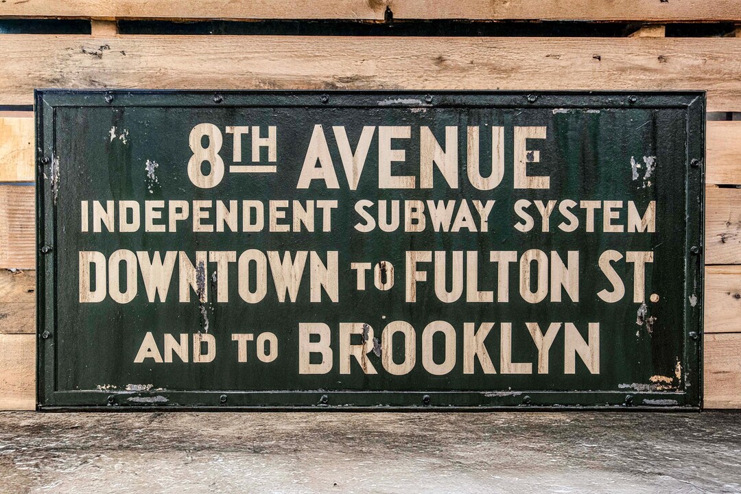 8th AVENUE Independent Subway System 1930 45x95 Cm - Etsy