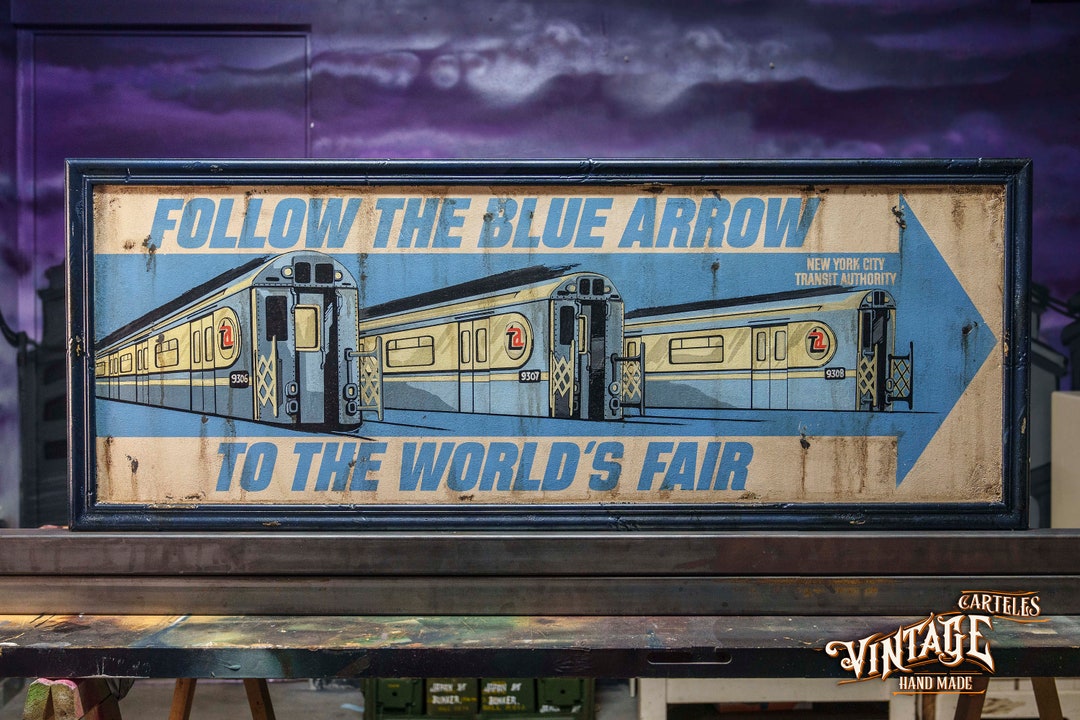 Vintage New York Subway World.s Fair Sign 1964 - Etsy