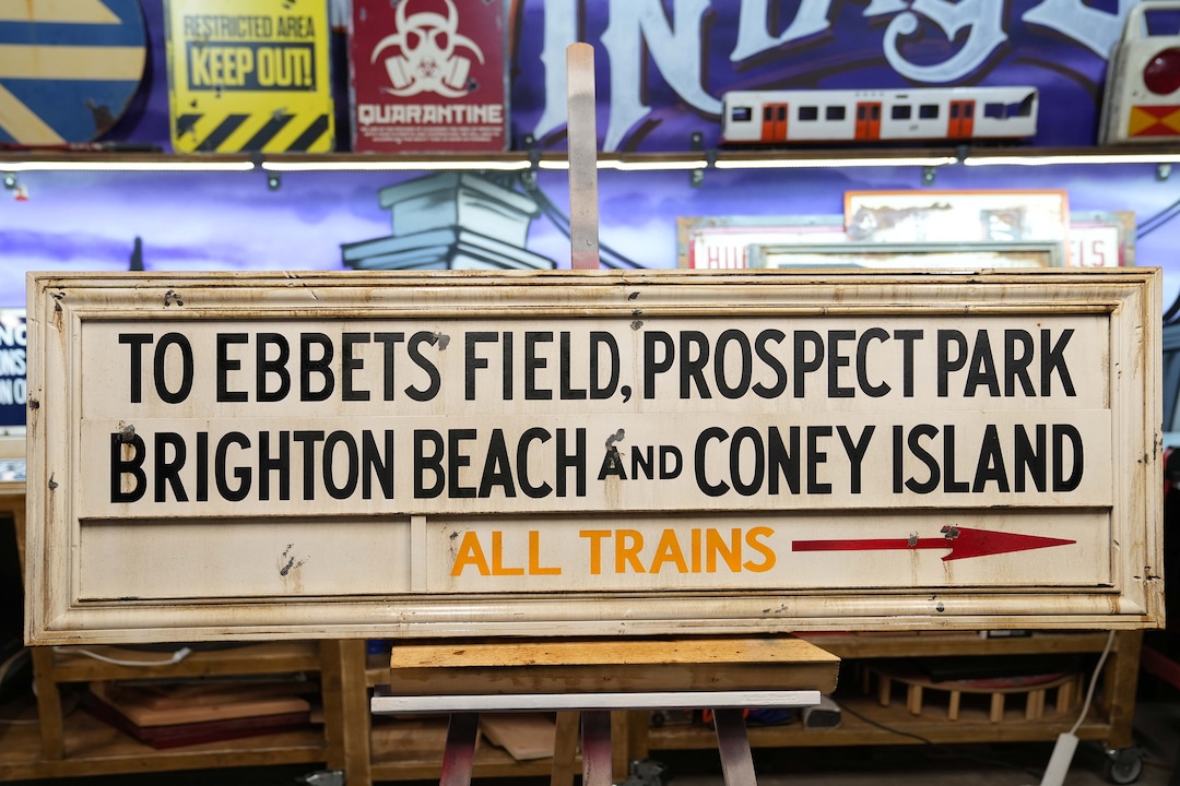 BMT Prospect Park Line Vintage Sign - Brooklyn Subway Sign - Retro ...