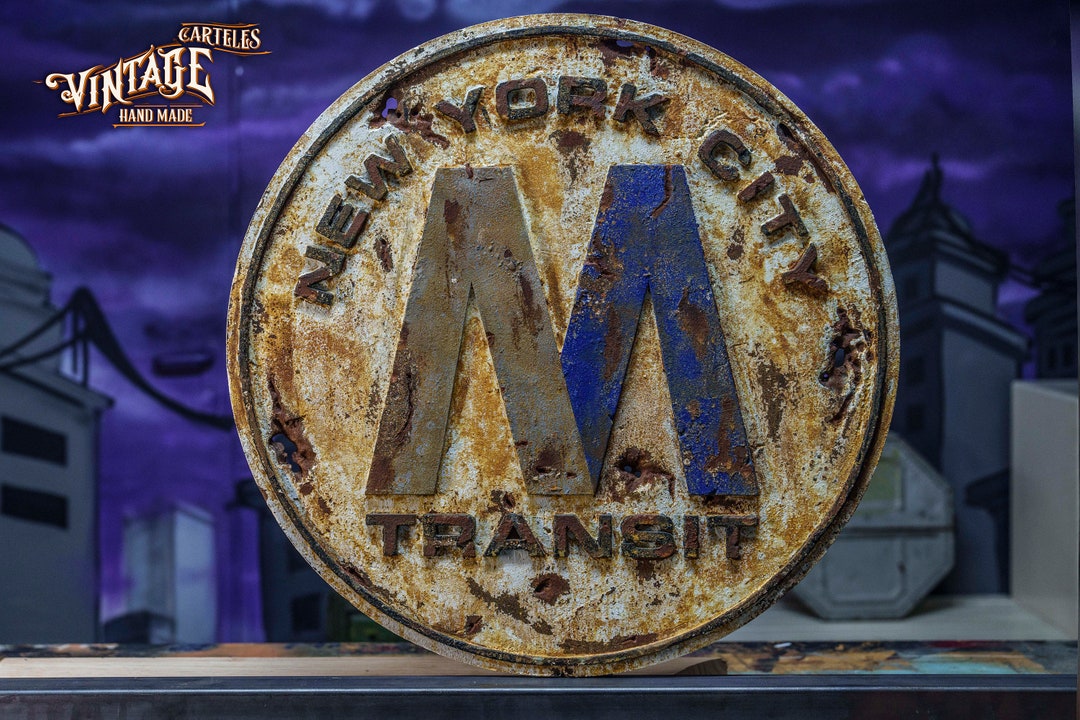 Vintage MTA New York City Transit Sign 1968 60x60 - Etsy
