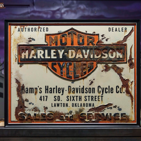 Harley Davidson Sign - Etsy