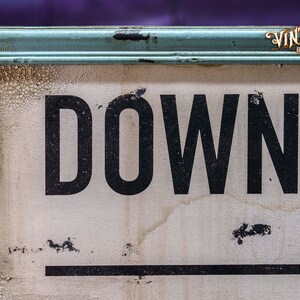 Vintage Downtown & Brooklyn Trains Sign 1980 - Etsy