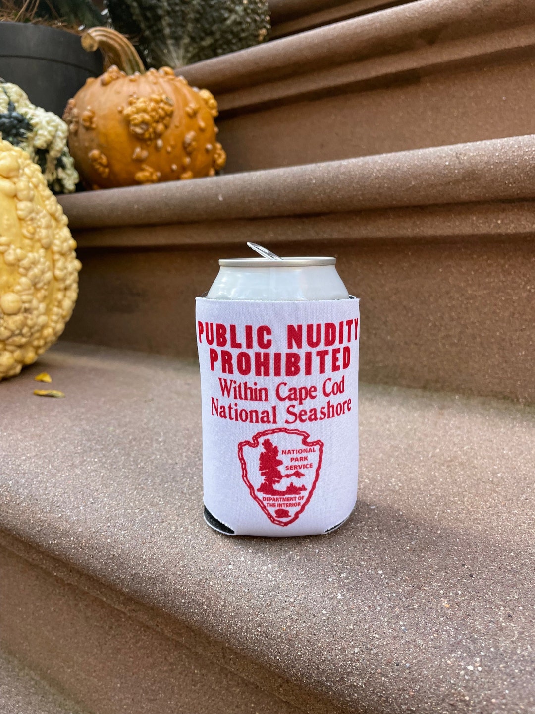 Public Nudity Prohibited on Cape Cod National Seashore Beverage Sleeve ...