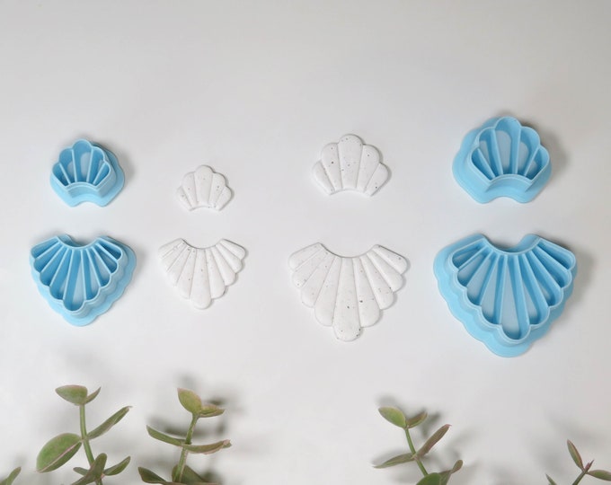 Scallop Set 2 Piece Set, Polymer Clay Cutter, Jewerly Cutter, Dangle ...