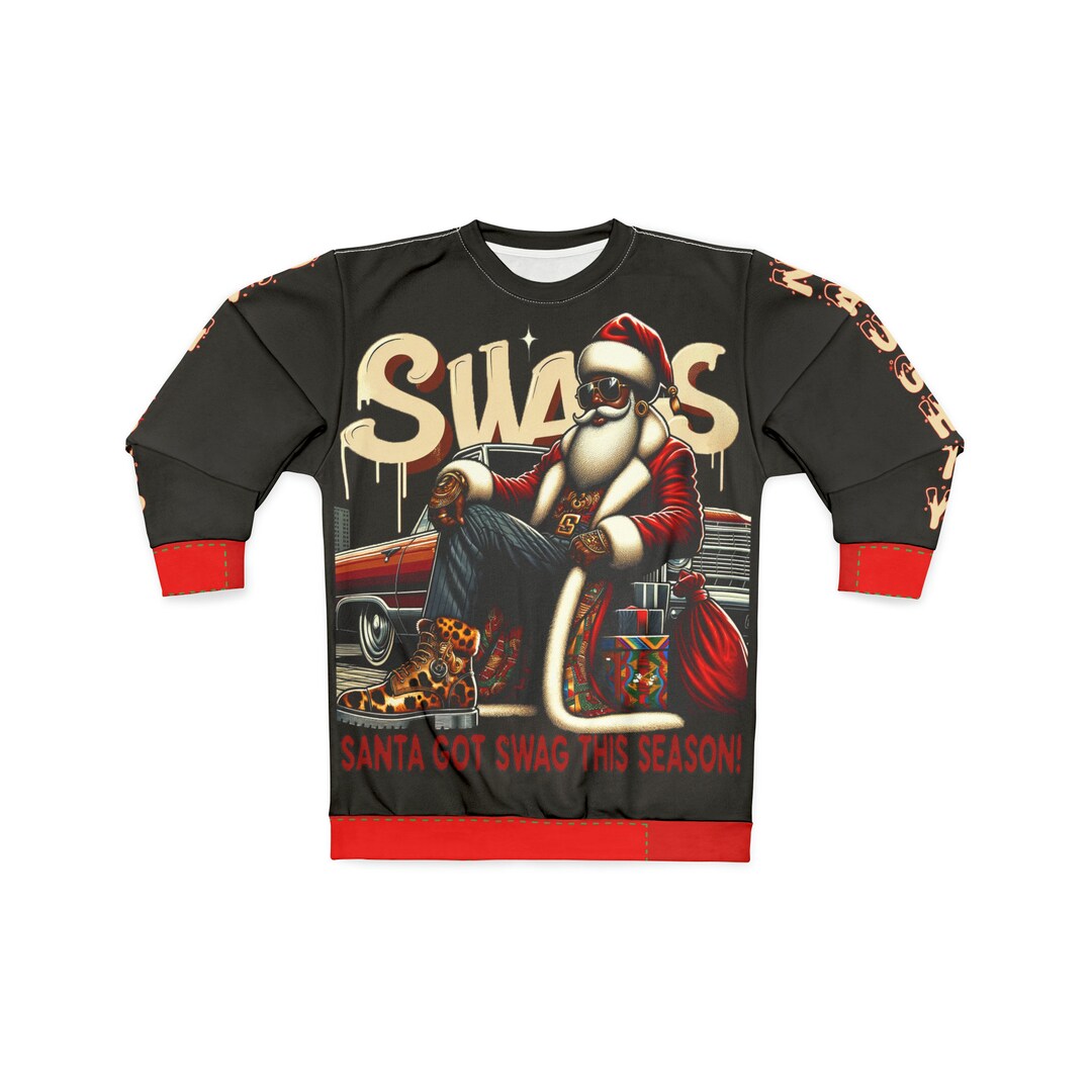 Swag Santa Tee - African American Santa With Style Christmas Shirt ...
