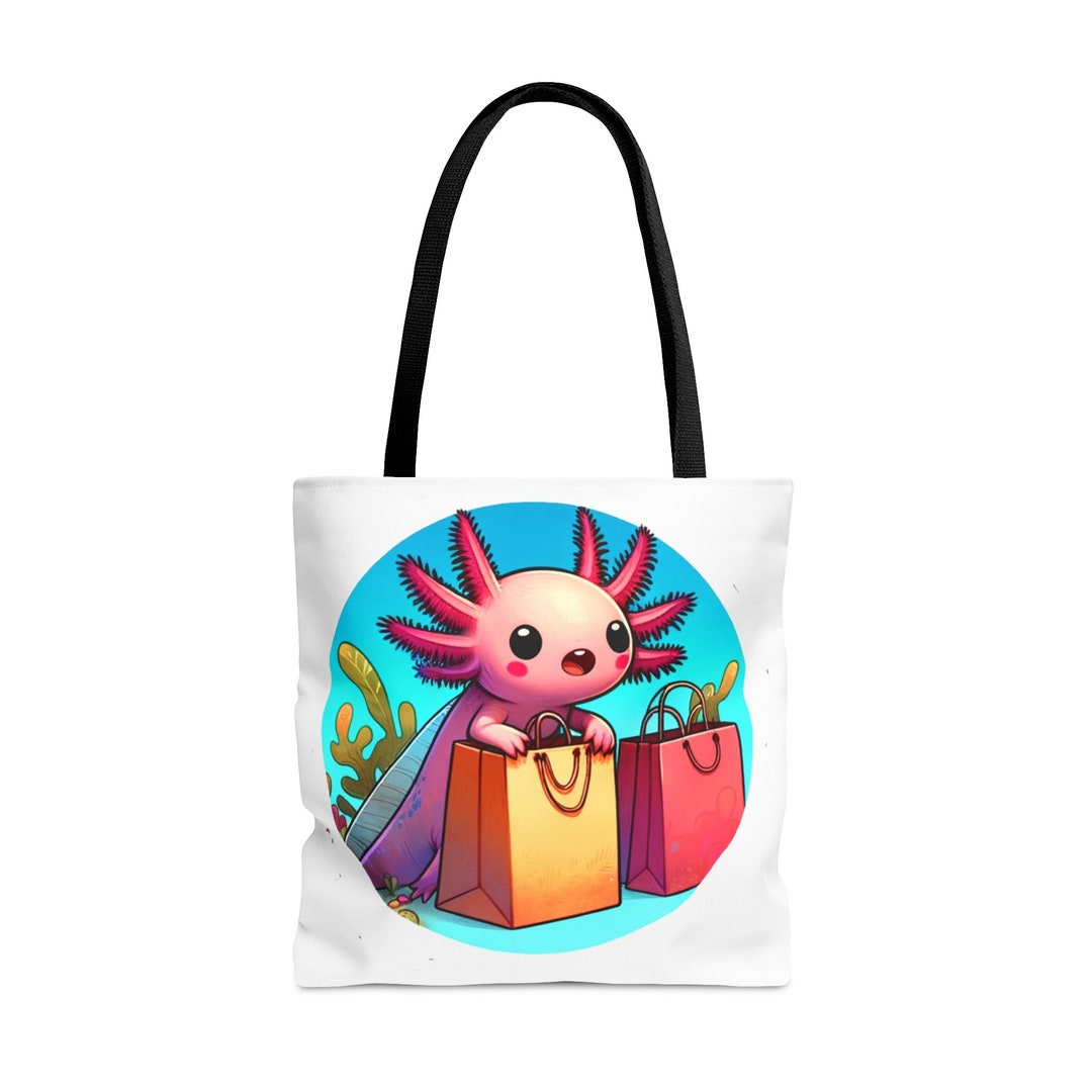 Adorable Axolotl Tote Bags Stylish, Durable & Versatile Unique Design ...