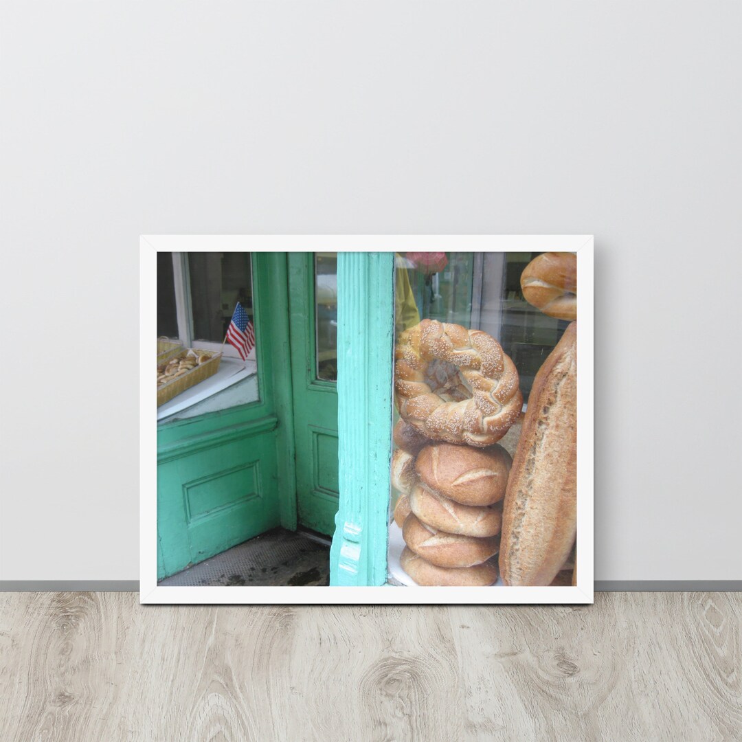 Bakery Window and Bread, New York City, SOHO, Vesuvio Bakery, Framed ...
