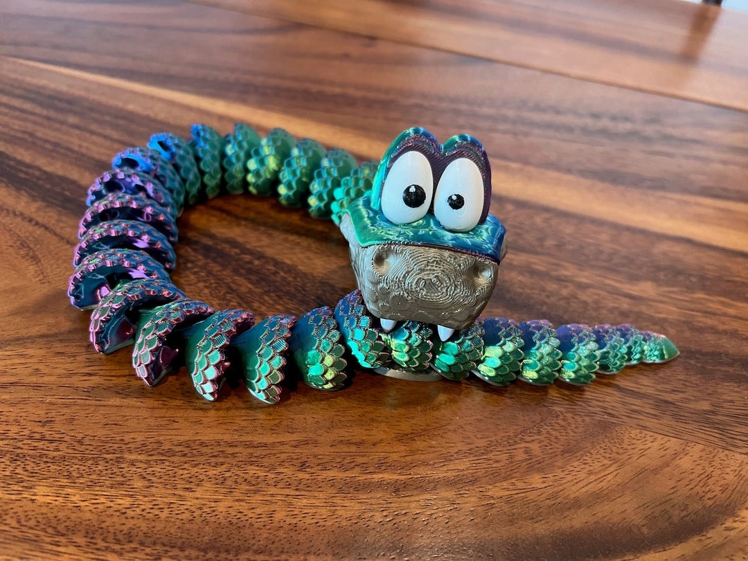 Silly Snake 3D Printed Articulated Pet - Etsy
