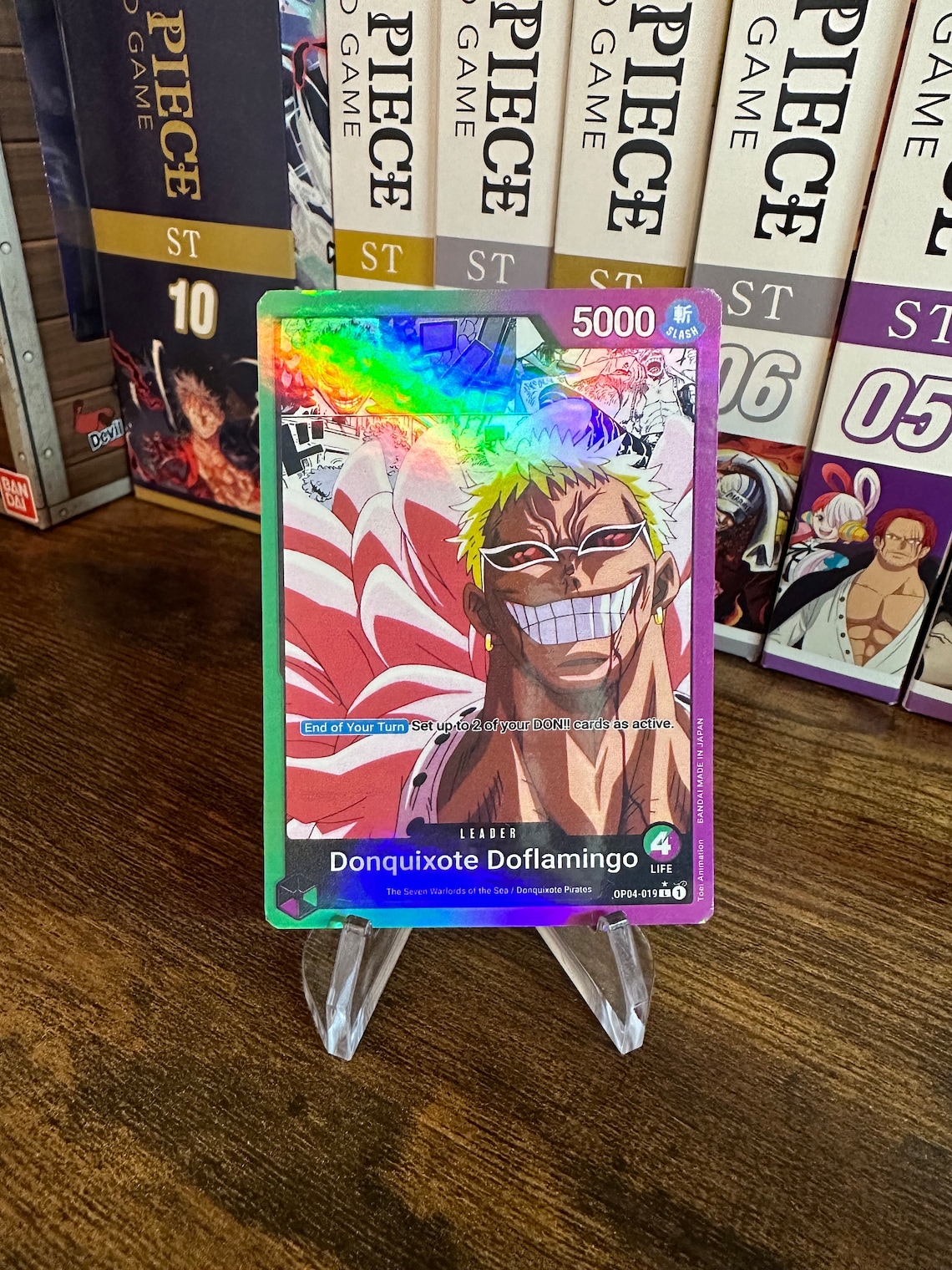 Donquixote Doflamingo Green/purple CUSTOM LEADER One Piece Card Game ...