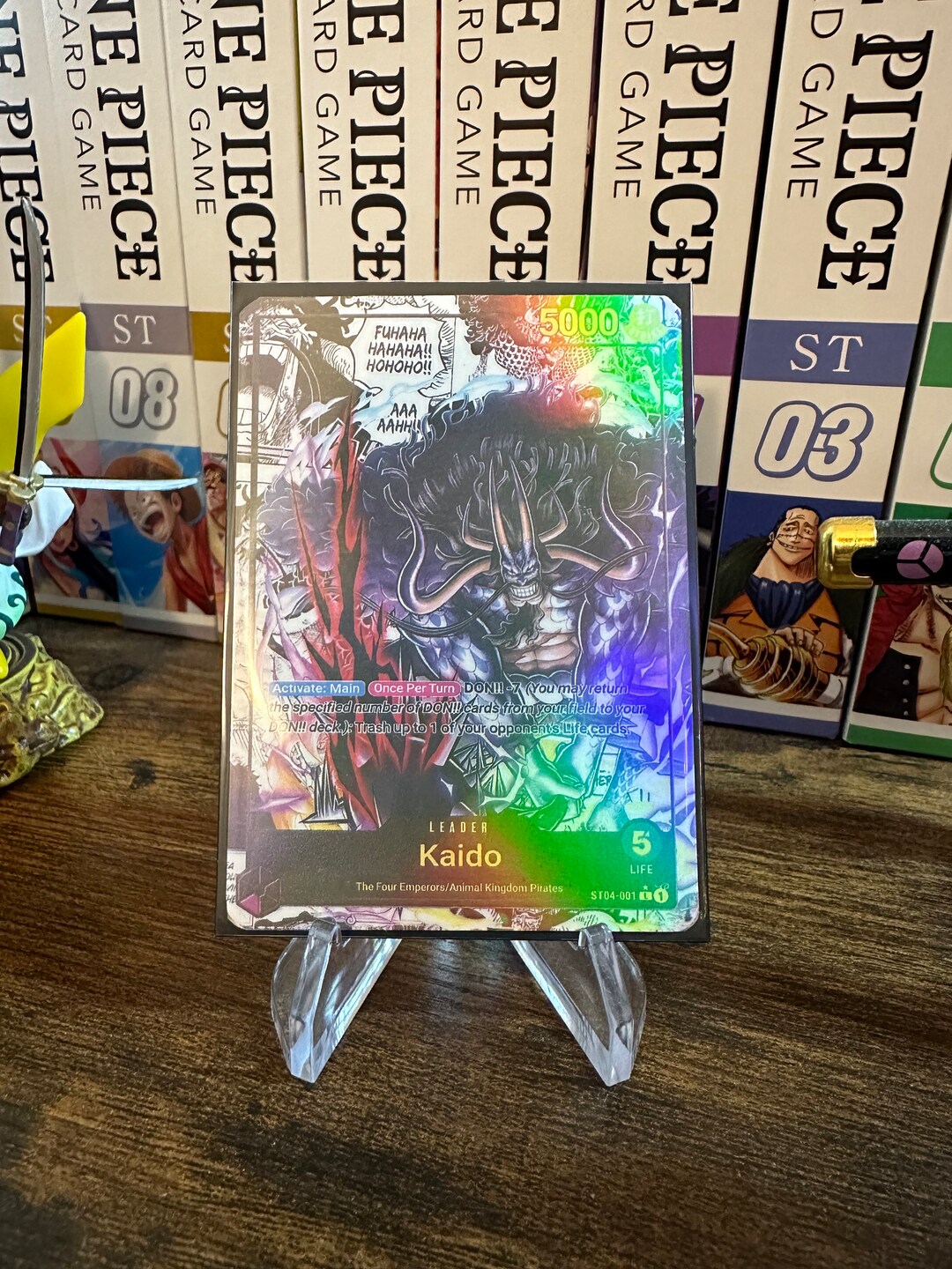 Kaido ST04 Purple Custom LEADER Set Holographic Handmade OP05 Made ...