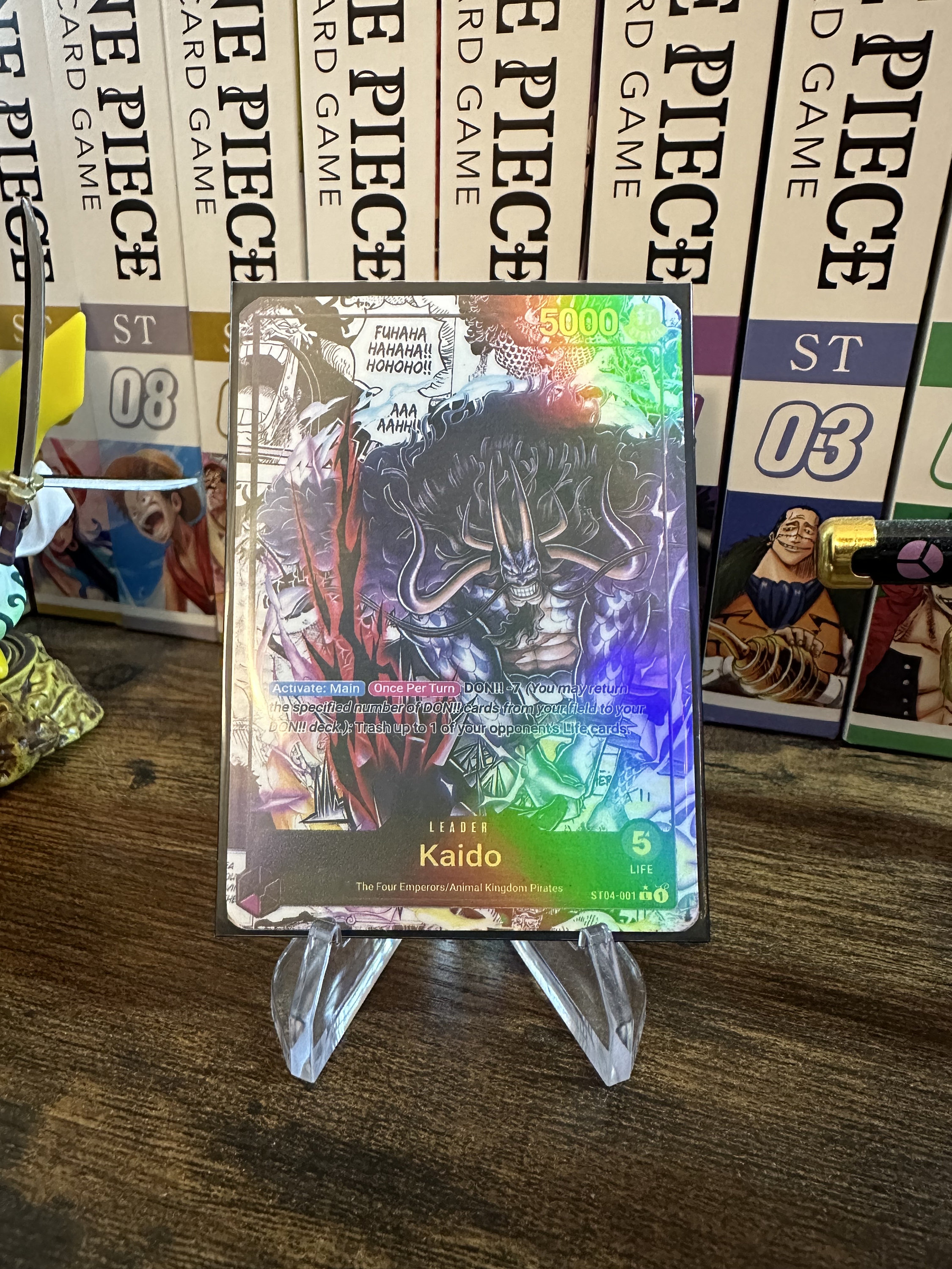 Kaido ST04 Purple Custom LEADER Set Holographic Handmade OP05 Made ...