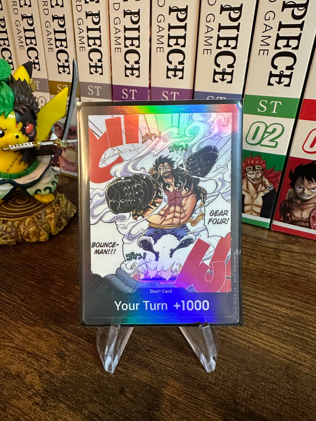 Luffy Gear 4 Custom DON Holographic Holo Handmade Anime Manga Trading ...