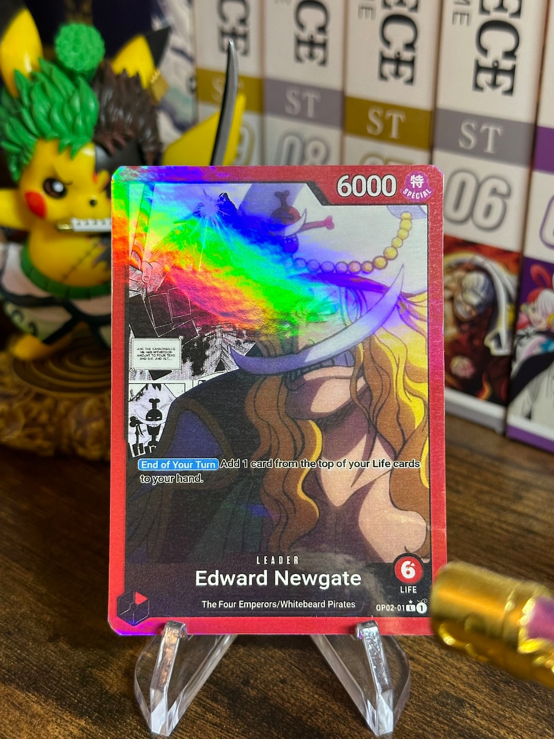 Whitebeard Edward Newgate Red CUSTOM Leader One Piece Card Game TCG ...