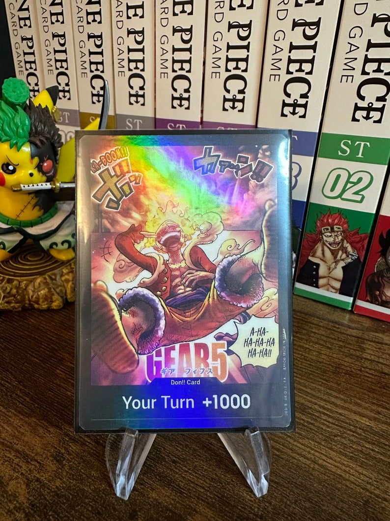 Luffy Gear 5 Colored CUSTOM DON One Piece Card Game TCG Holographic ...