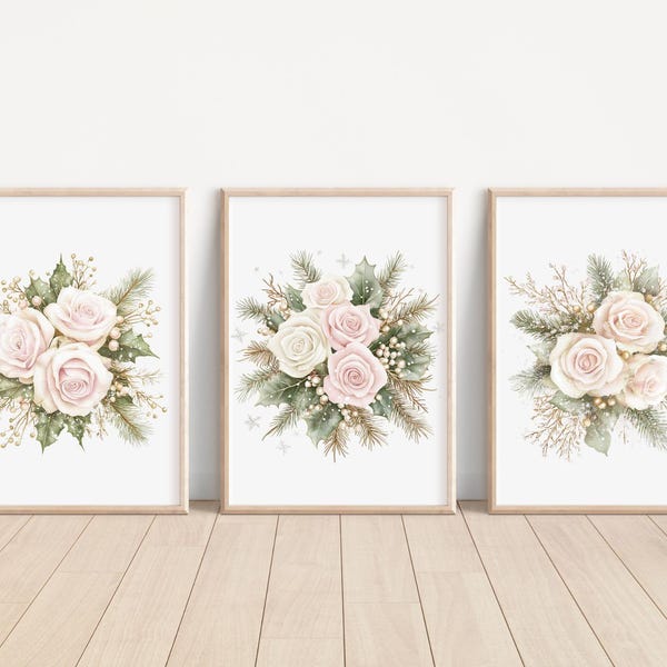 Pink Rose Print - Etsy