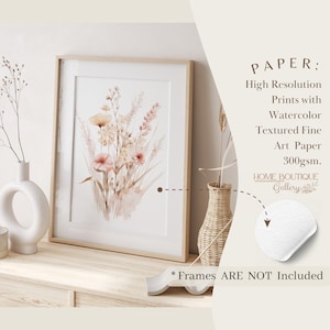 Set of 3 Watercolor Wildflower Print Wildflower Wall Art Prints ...