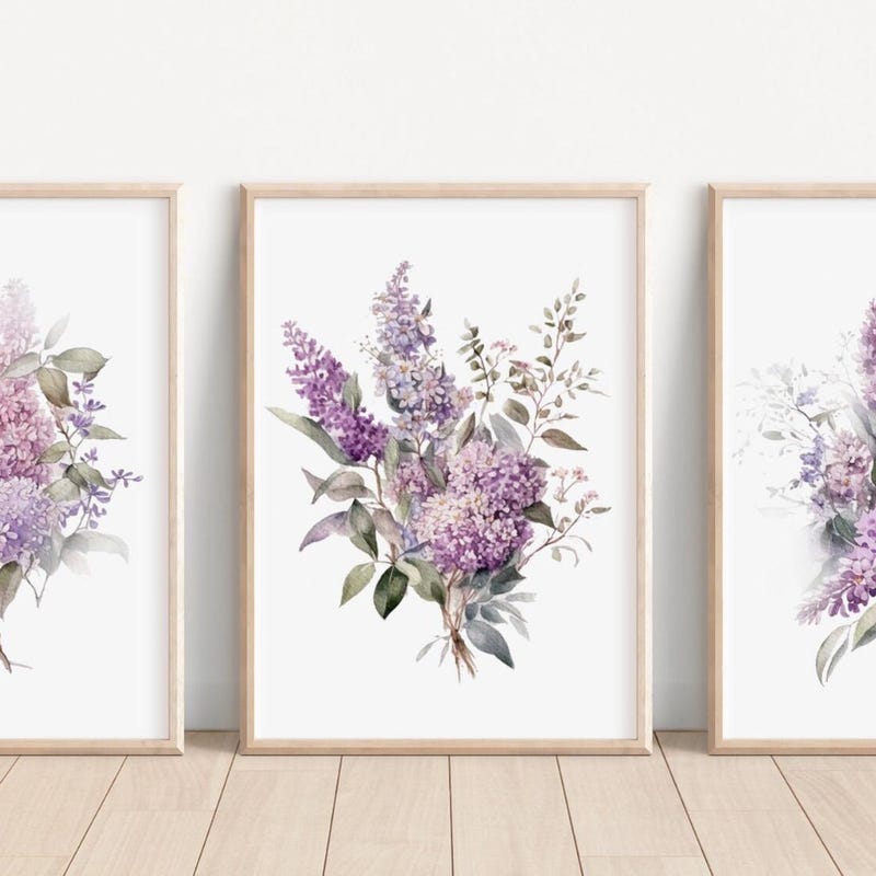 Lilac Abstract Art - Etsy