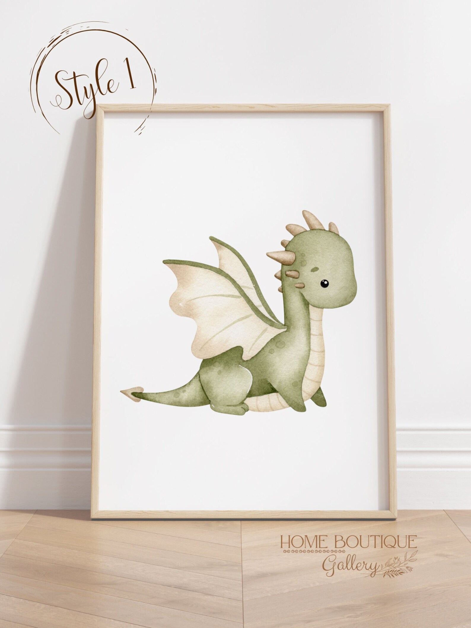 Dragons Watercolor Wall Art Prints Cute Dragons Nursery Wall Decor ...