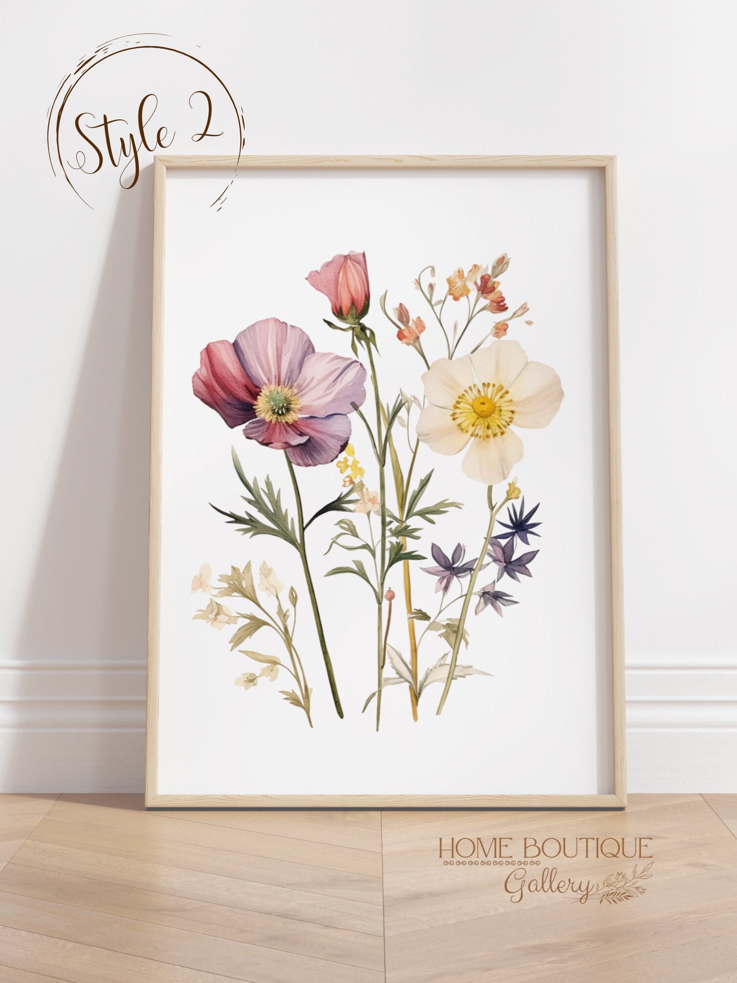 Wildflower Art Prints Set of 3 Watercolor Wildflower Prints Wildflower ...